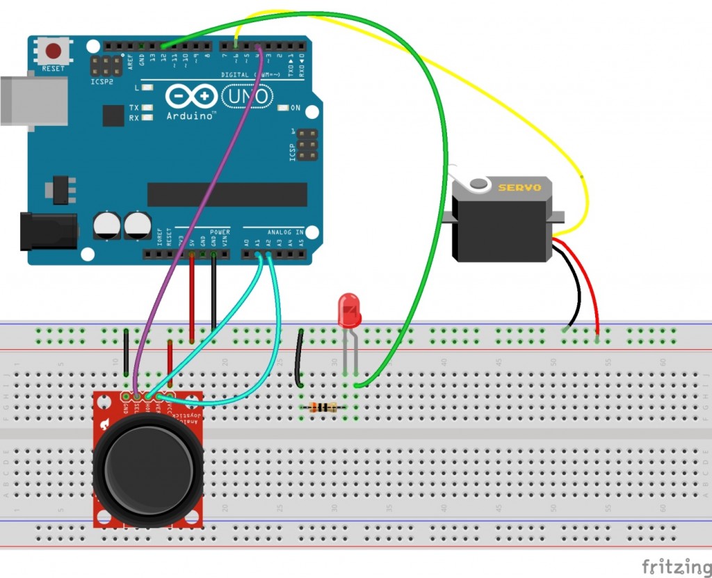 Circuito Con Joystick Y Servo Tienda Y Tutoriales Arduino