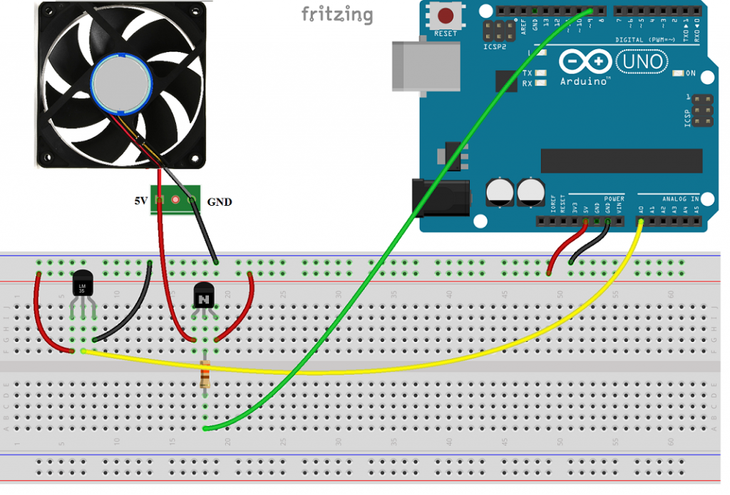 Sensor de temperatura y ventilador | Tienda y Tutoriales Arduino