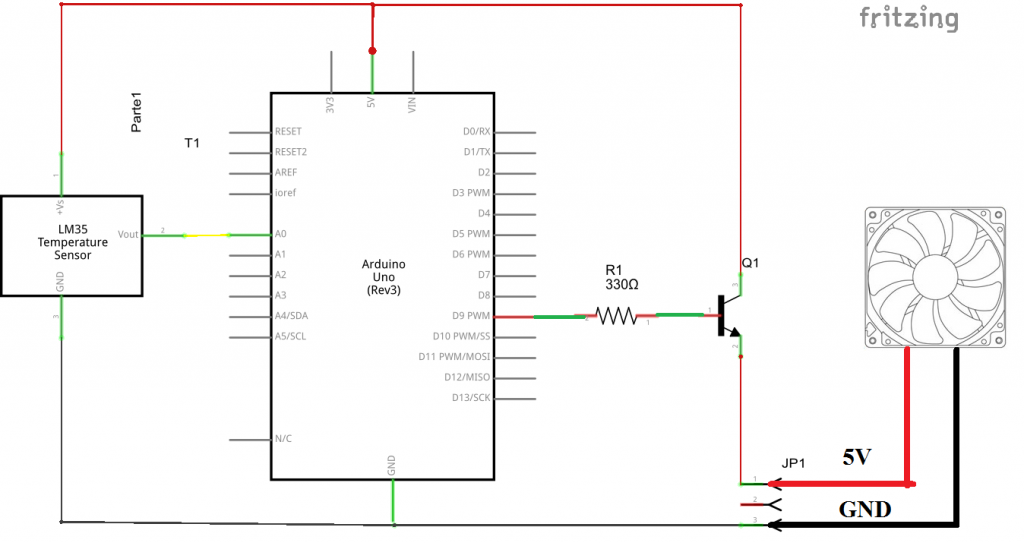 Sensor de temperatura y ventilador | Tienda y Tutoriales Arduino