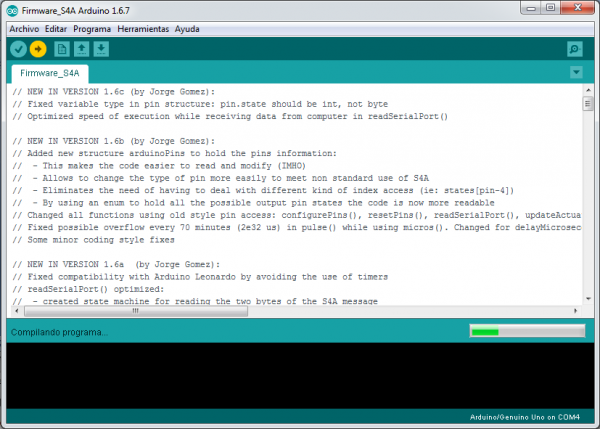 Instalación del entorno gráfico S4A | Tienda y Tutoriales Arduino