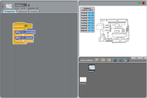 Nuestro primer programa Scratch | Tienda y Tutoriales Arduino