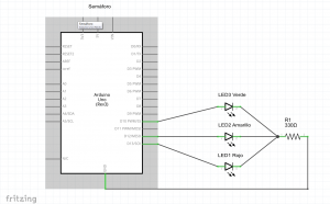 CIRCUITO CON TRES LEDS: SEMÁFORO | Tienda y Tutoriales Arduino