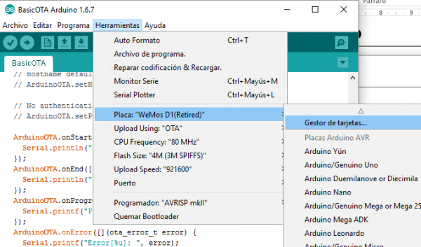 ESP8266 Programación OTA | Tienda y Tutoriales Arduino