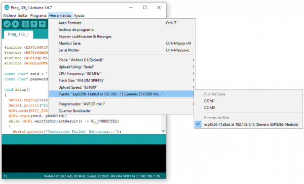ESP8266 Programación OTA | Tienda y Tutoriales Arduino