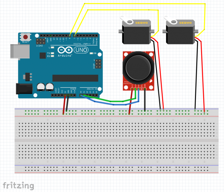 Joystick y brazo robot de dos ejes | Tienda y Tutoriales Arduino