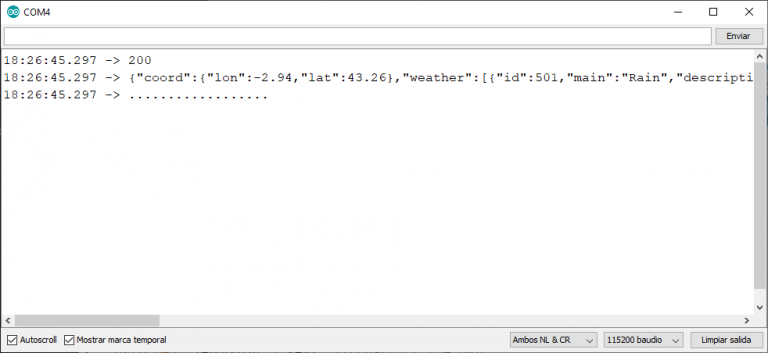Openweather con JSON y M5 | Tienda y Tutoriales Arduino