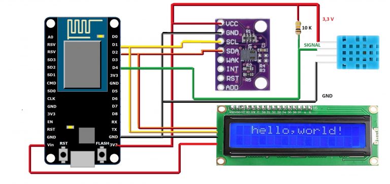 Sensor C02 con display LCD y DHT11 | Tienda y Tutoriales Arduino
