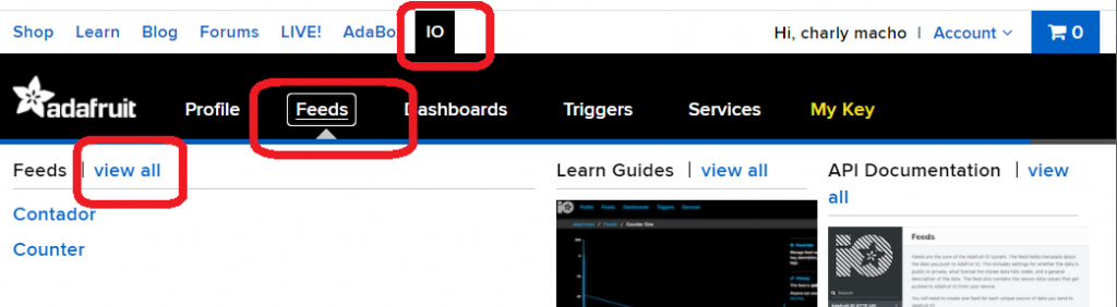 Suscribiendo Adafruit IO | Tienda y Tutoriales Arduino